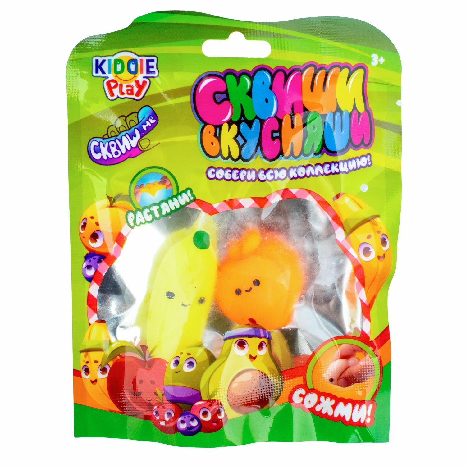 Игрушка-антистресс KiddiePlay сквиш фрукты и овощи (1 шт.)