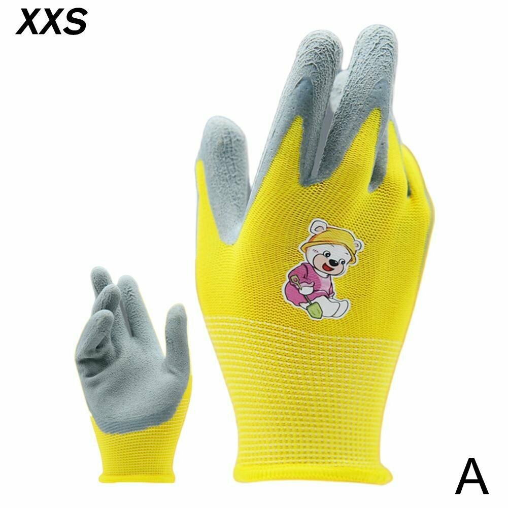 Перчатки рабочие детские, садовые с покрытием из латекса, прорезиненные, хозяйственные, защитные