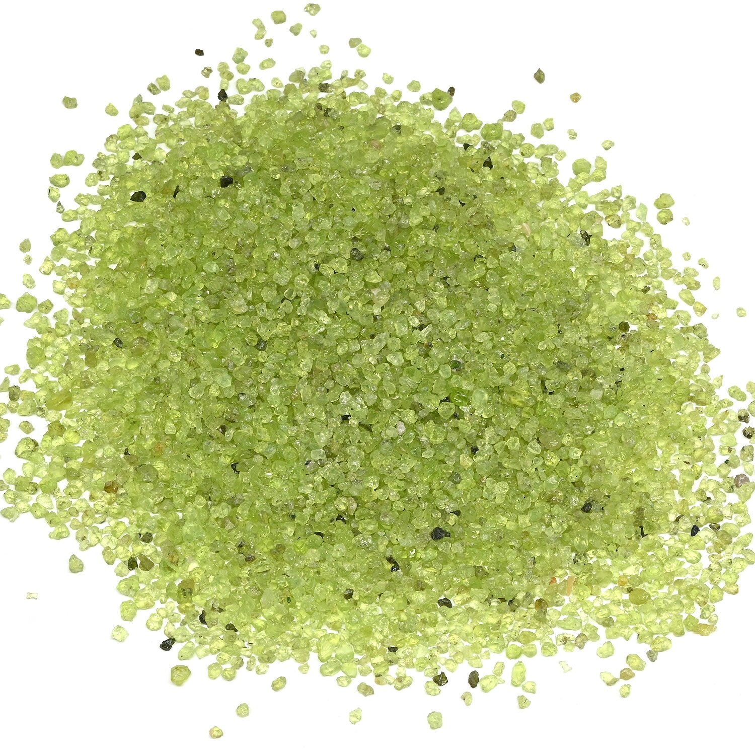 Хризолит галтовка фракция (A) 3-5мм, упаковка 100г .