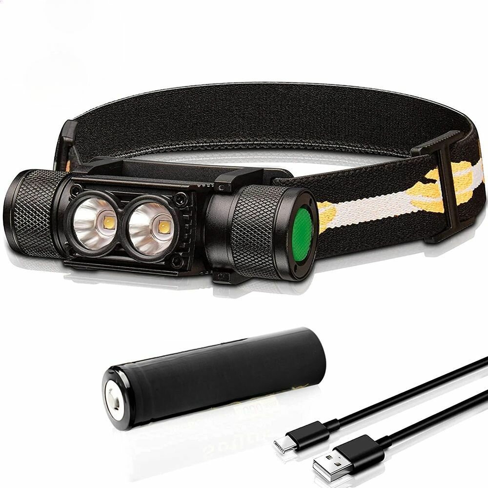 Sofirn H25L USB перезаряжаемая фара 18650 Головной свет двойной LH351D 1200LM 90CRI 5000K--CJX3