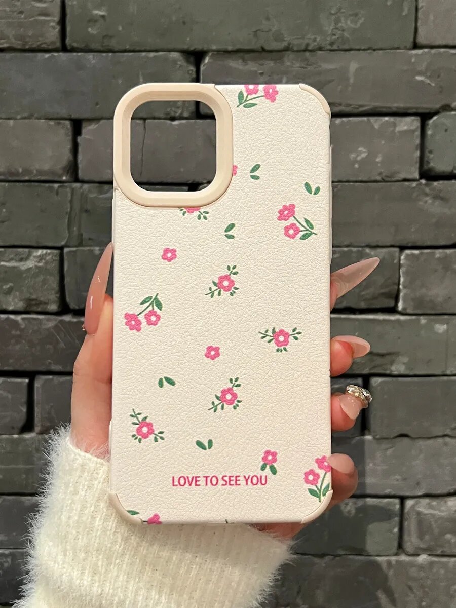 Чехол для iPhone 11 О'кейси, с цветочками, защита камеры, белый