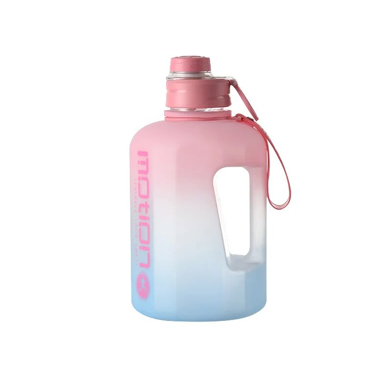 Спортивная бутылка для воды 2.2 л градиентная пластиковая Pink
