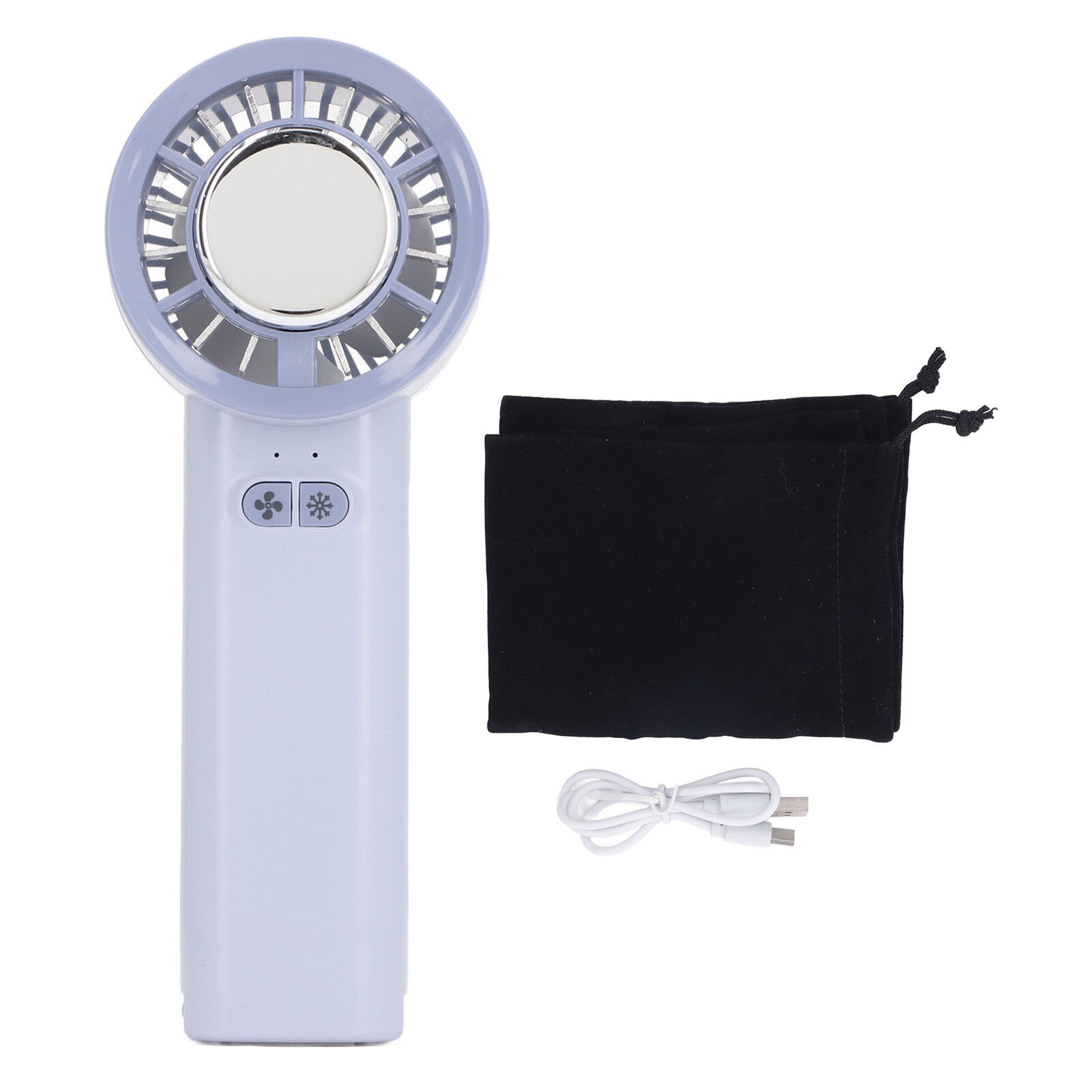 Управляющий вентилятор с охлаждением 3 скорости перезаряжается портативный полупроводник мини -стойкий вентилятор с холодным сжатием для перемещения синего цвета