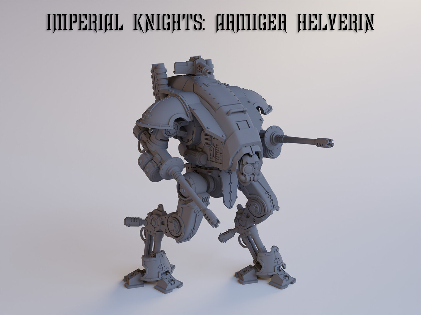 Imperial knights: Armiger Helverin / Армигер Хелверин оруженосец Имперских рыцарей / Warhammer 40000 (Вархаммер 40000)