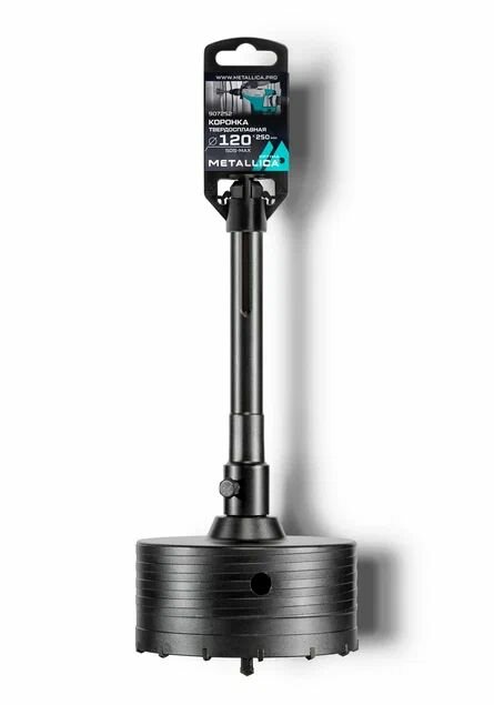 Коронка тв. спл. 120x250/110 мм, h 50мм, М22,0х2,0 мм, SDS-plus METALLICA Optima с адаптером 907252