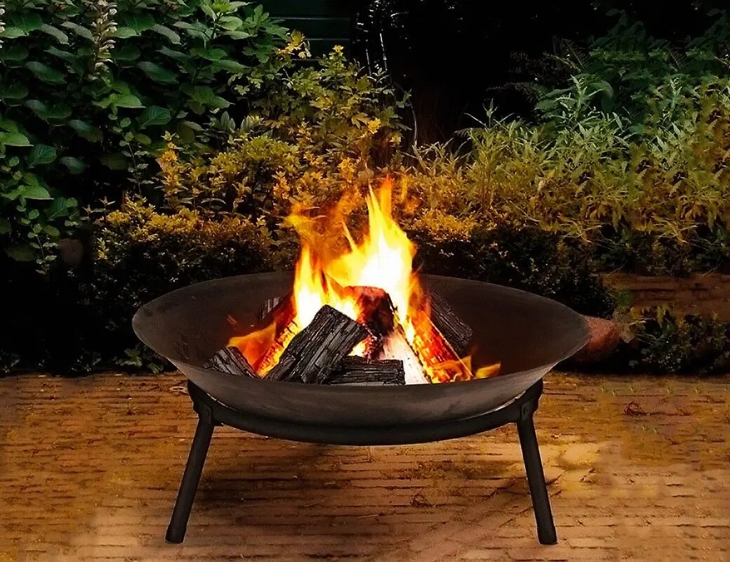 Чаша для костра "Огненная магия", металл, чёрная, 50 см, Koopman International