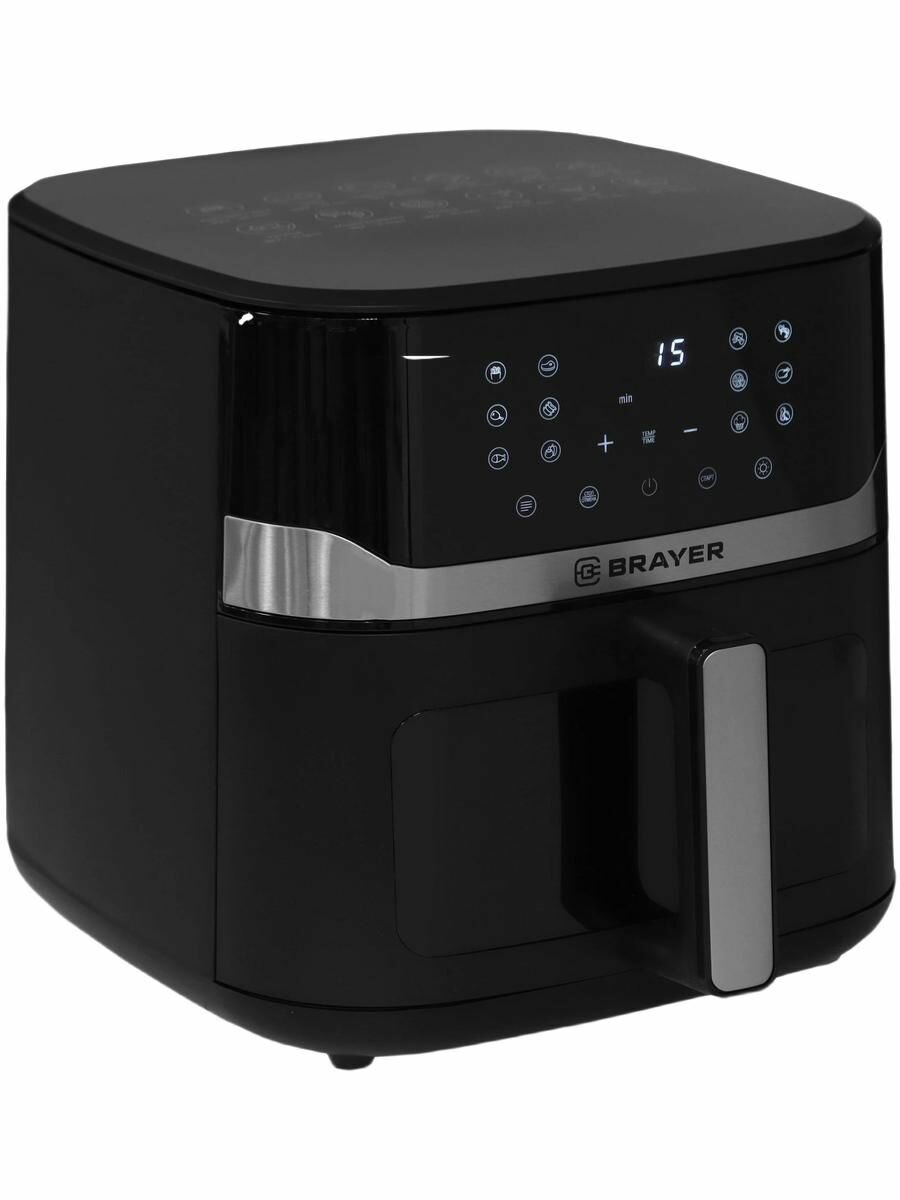 Аэрогриль электрический Brayer BR2040, Объем 10 л, Мощность 1800 Вт, 12 Автоматический программ