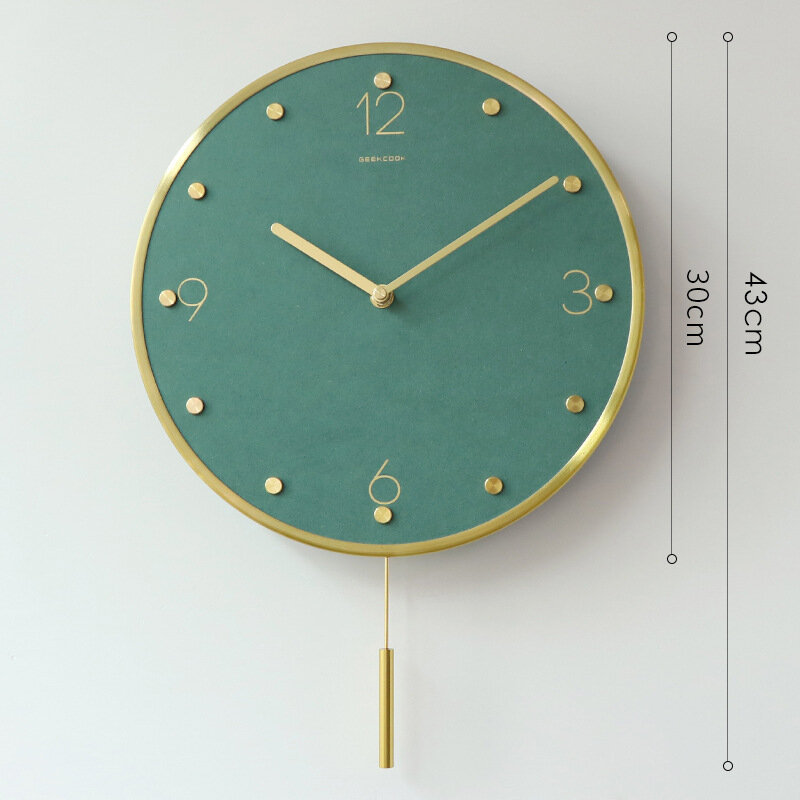 Настенные часы Geekcook "Ins", латунь, МДФ, поворотные, бесшумные