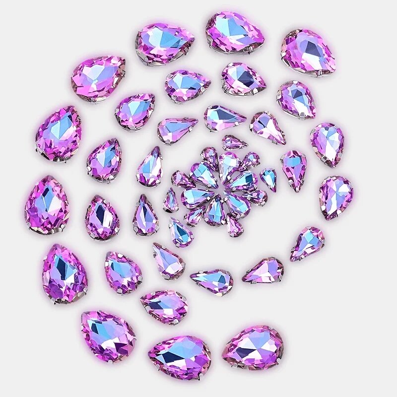 Стразы стеклянные фиолетовые Pink Violet для рукоделия