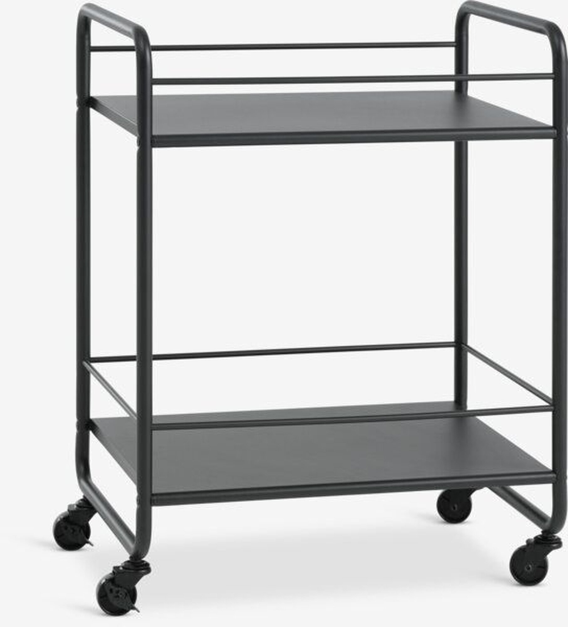 Этажерка Jysk "NARUP", на колесах, сталь и полипропилен, 2 полки