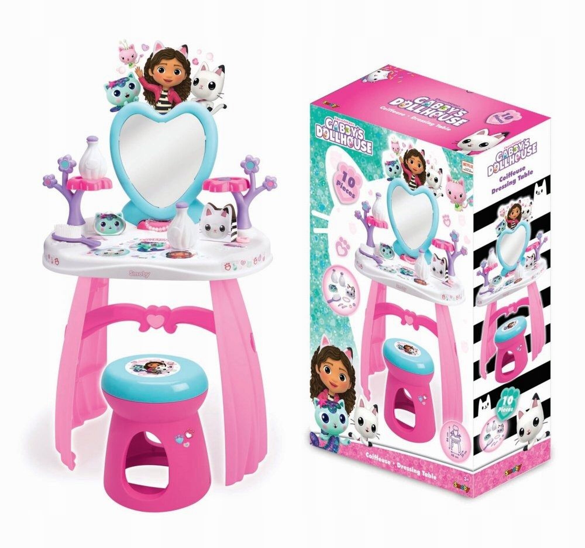 Набор Smoby "Gabi Cat House", для девочек, с аксессуарами, розовый