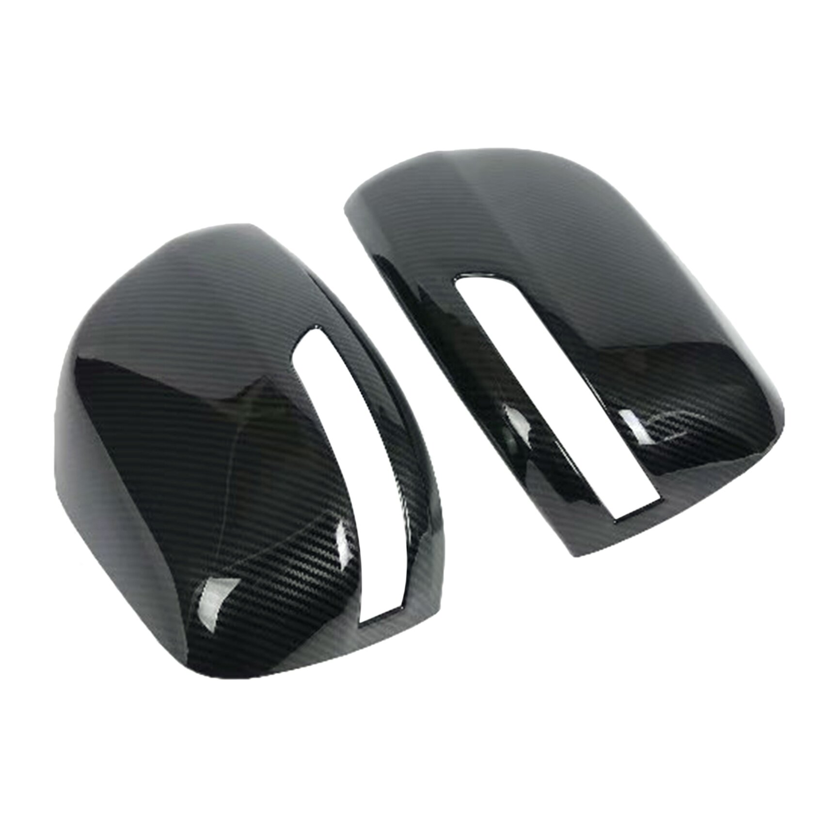 Накладка на зеркало заднего вида для Land Cruiser Prado 2018-2020, комплект 2 чехла, цвет углеродного волокна, ABS
