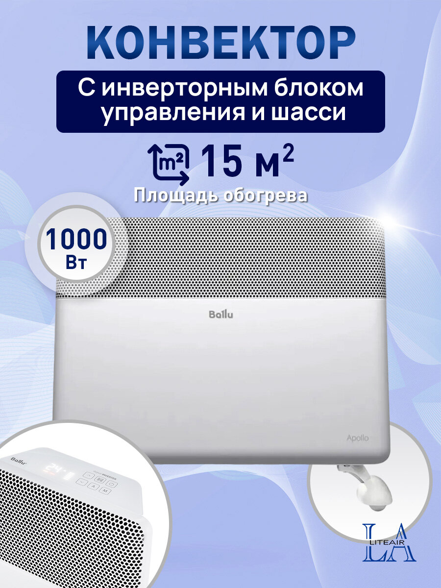 Конвектор электрический Ballu Apollo Transformer BEC/AT-1000-4I CS