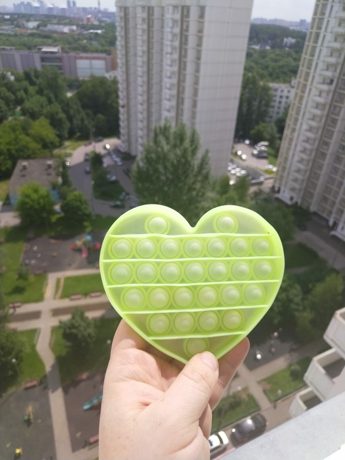 Поп-ит сердце салатовое