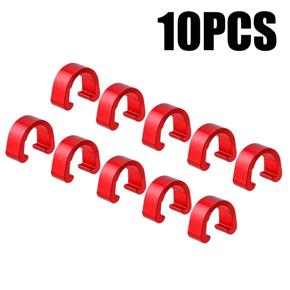 10 шт, Рама велосипеда MTB, зажимы из алюминиевого сплава Красный, Red
