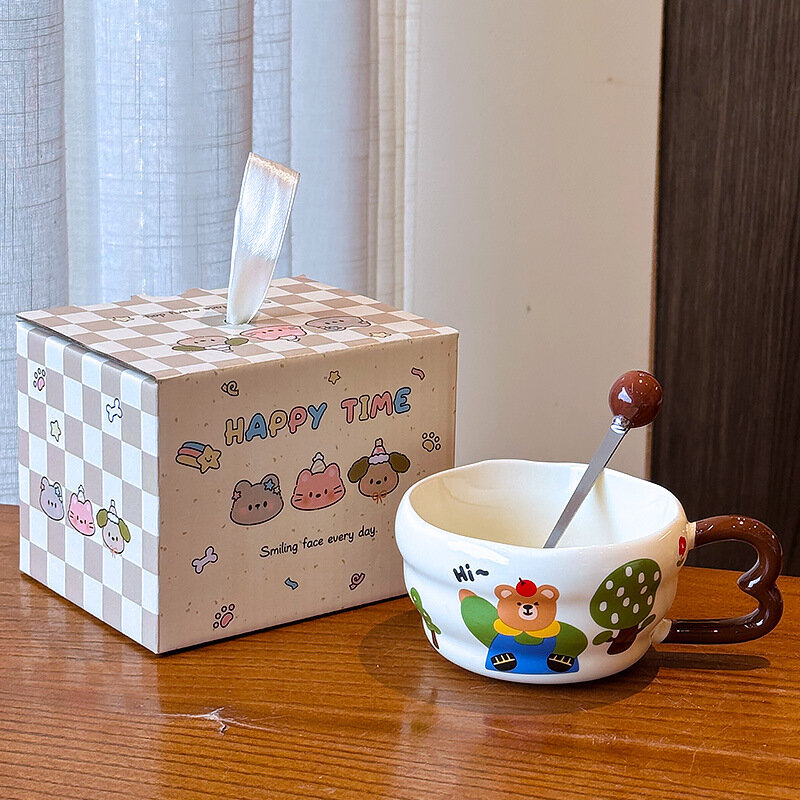 Кружка-бабочка, керамическая чашка для воды, подарок для девочек,240мл