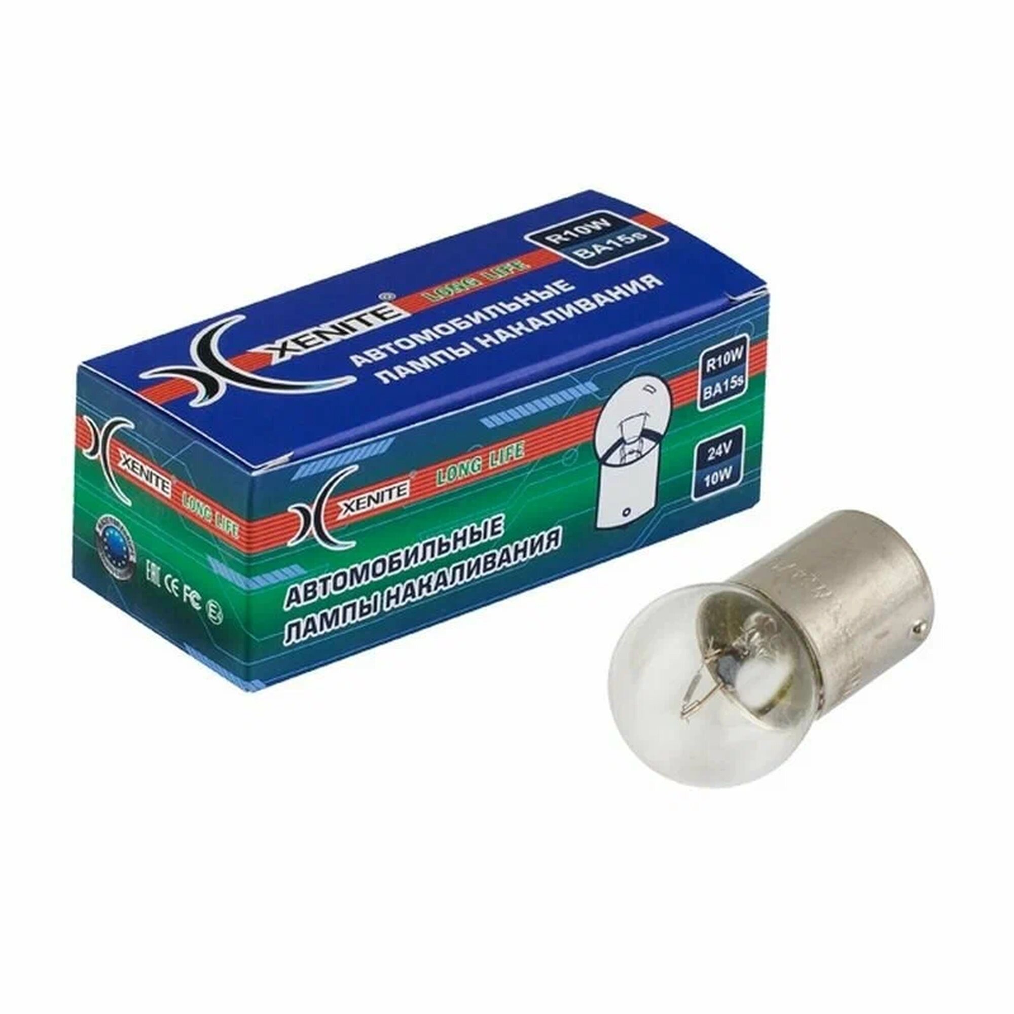 Лампа накаливания сигнальная Xenite LONG LIFE, PY21W, BAU15s, 3200K, 24V, 21W (цена за 1 шт.)