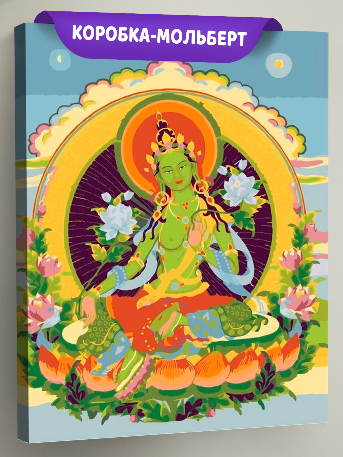 Картина по номерам ЖПН на холсте с подрамником, Раскраска 40х50, Будда Мантра Буддизм