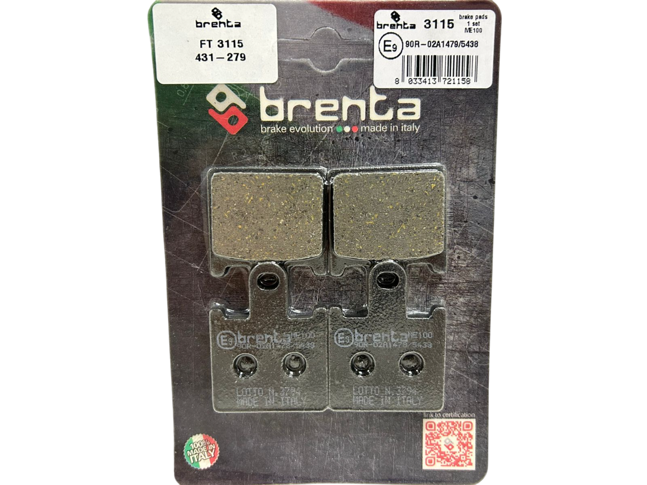 Тормозные колодки Brenta BR3115 (FT3115)