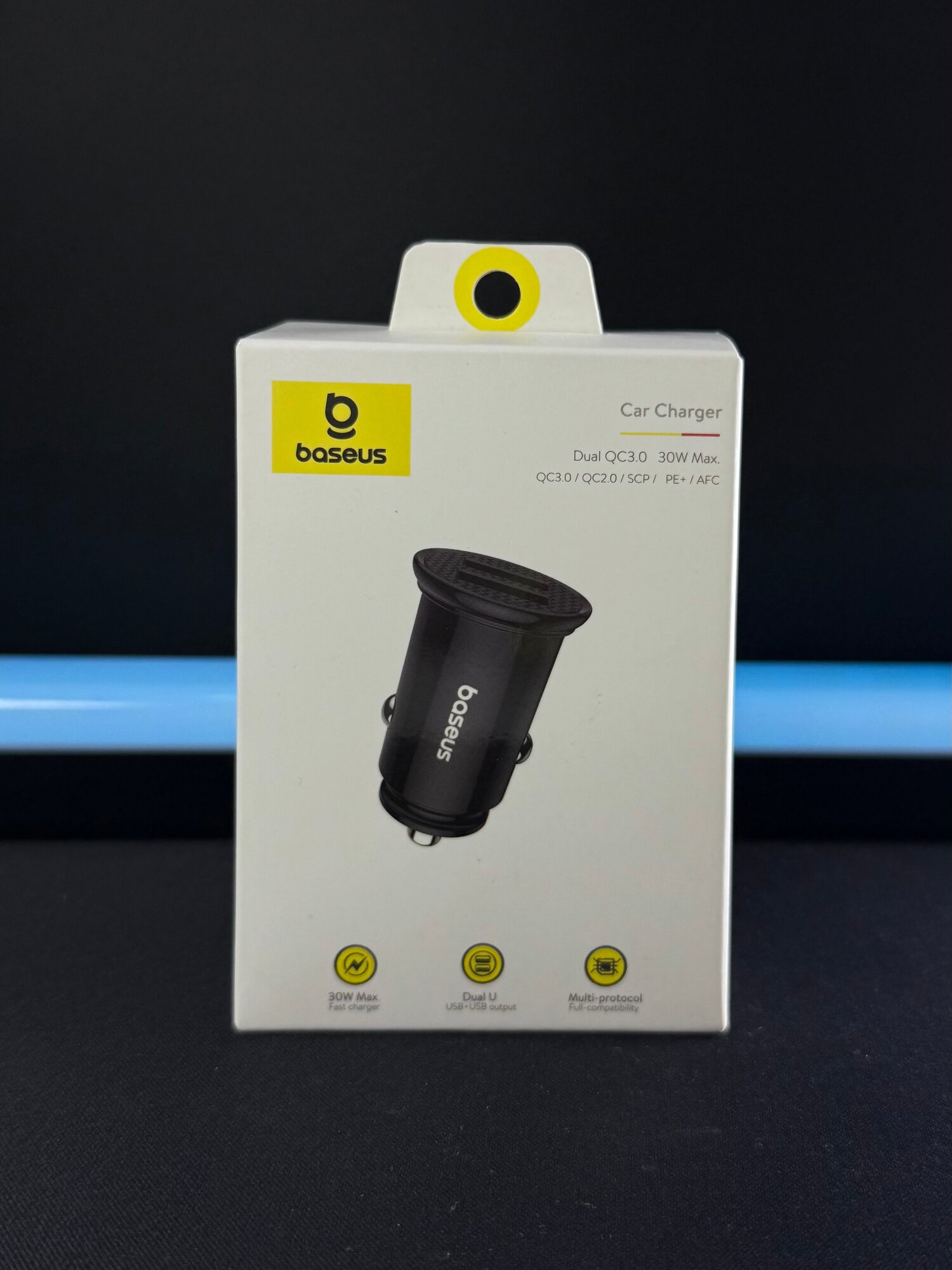 Автомобильное зарядное устройство USB - Type-C Baseus 30W чёрный