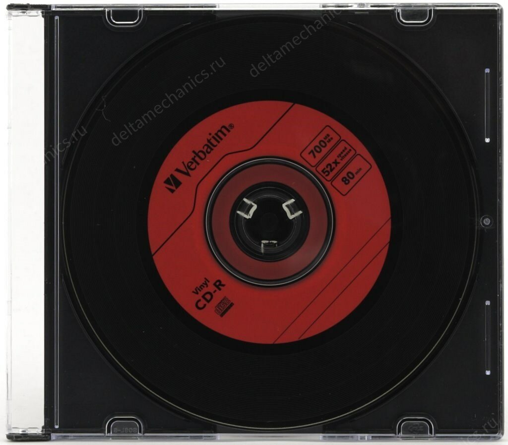 CD-R 700Mb 80min Verbatim 52x Music Vinyl, DL+, для аудио, slim