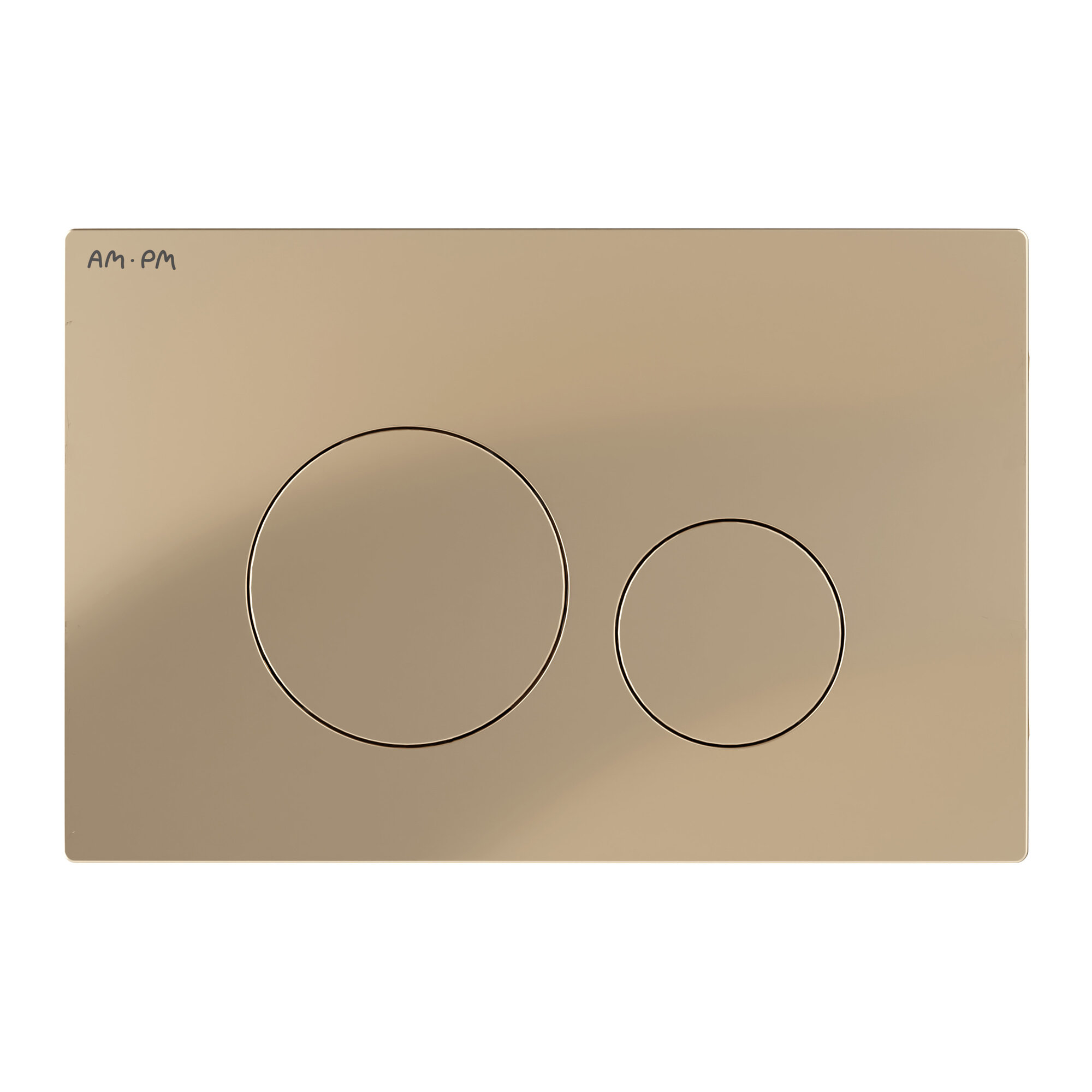 Панель смыва для инсталляции AM.PM L I049099LM, пневматическая, пластик, цвет золото матовое