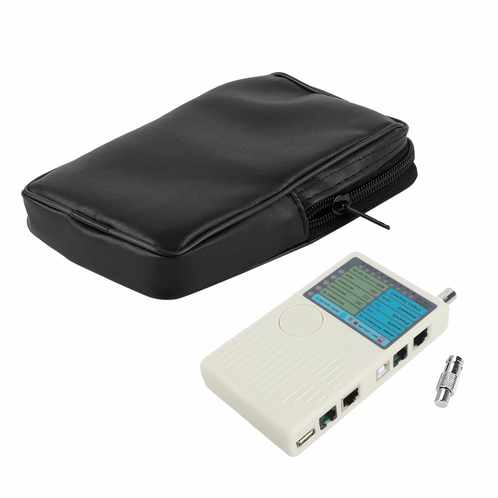 Портативный тестер кабелей 4-в-1 RJ11/RJ45/USB/BNC