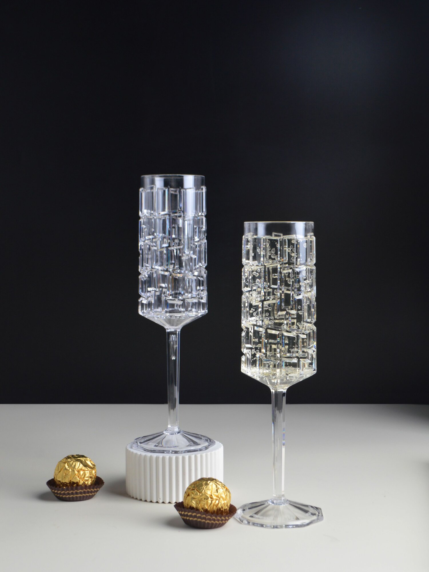 Набор бокалов для шампанского 180 мл 2 шт поликарбонат GASTROPLAST Crystal Mosaic