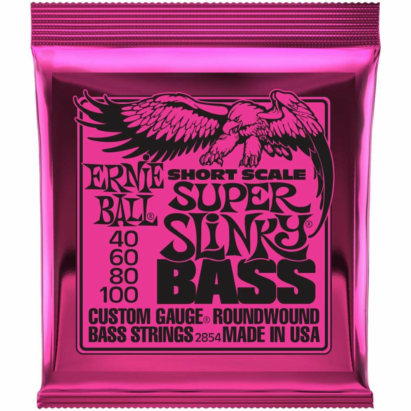 Ernie Ball 2854 Nickel Wound Slinky Super Short Scale 40-100 - Струны для бас-гитары