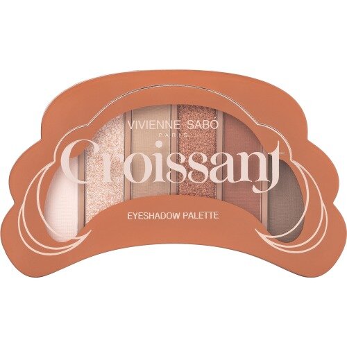 Тени Vivienne Sabo палетка для век Eyeshadow palette Palette de fards a paupieres “Croissant”, тон 02 нюдовые оттенки в коричневой гамме, оттенки с матовым и сияющим финишем