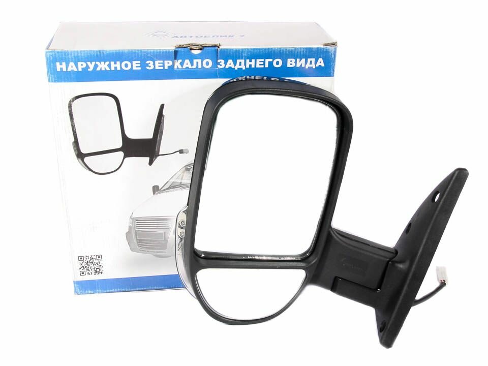 Зеркало боковое 3302 бизнес левое с повт. эл. привод обогрев Черное глянец Автоблик 2 3302-8201205-211