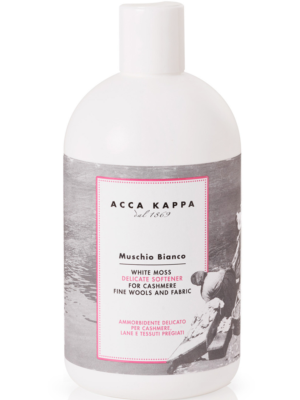 ACCA KAPPA Кондиционер для Одежды из Деликатных Тканей MUSCHIO BIANCO (Белый Мускус), 500 мл