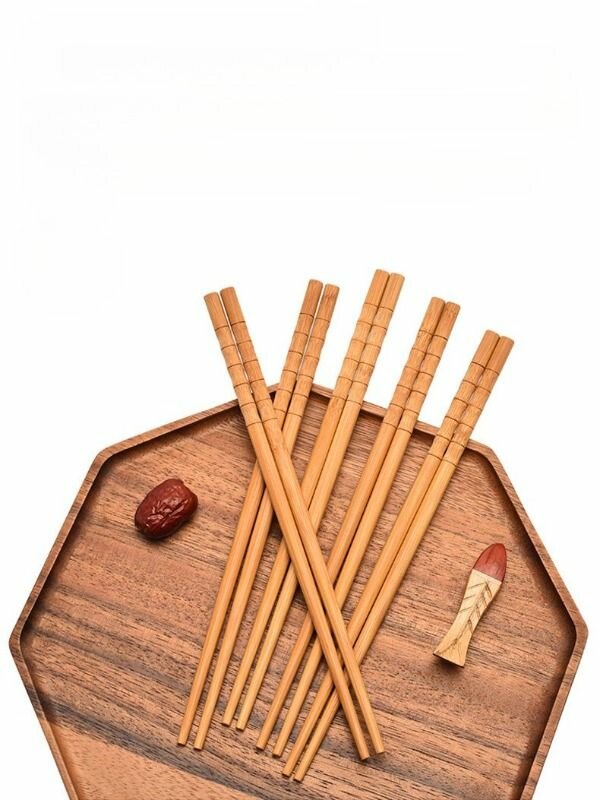 Многоразовые палочки для еды из натурального бамбука и дерева