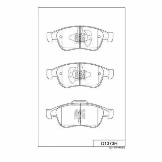 Дисковые тормозные колодки KASHIYAMA (противоскрипная пластина в компл.) арт. D1373H (F)RENAULT DUSTER H79 EUR/LODGY (1500cc DIESEL) IND