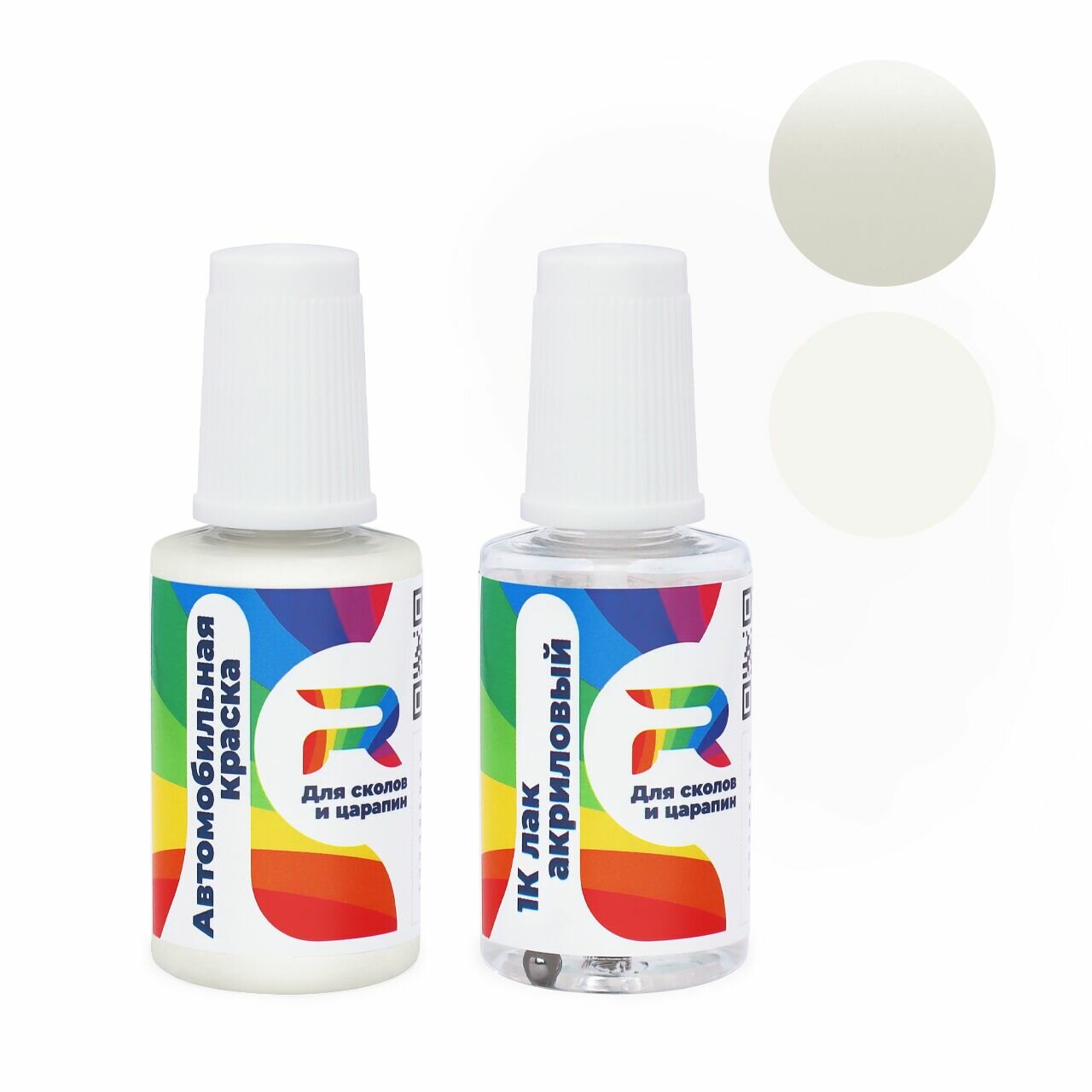 Подкраска для сколов и царапин авто Mitsubishi W54 - White (Базовая краска, Перламутровый трехслойный, Белый)