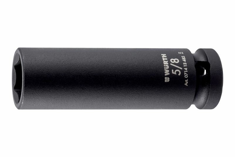 Головка торцевая ударная шестигранная удлиненная 5/8" 1/2" дюймовая Wurth