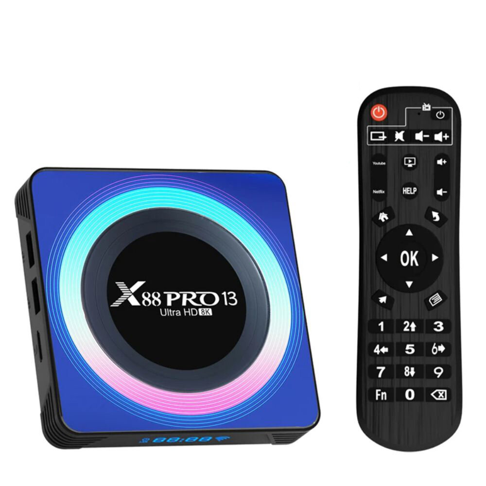 X88 PRO 13 RK3528 четырехъядерный смарт-ТВ-бокс Android 13 2.4 и 5G двойной Wifi6 8K 4K HD Wifi6 BT 4G 64G телеприставка TVBOX медиаплеер