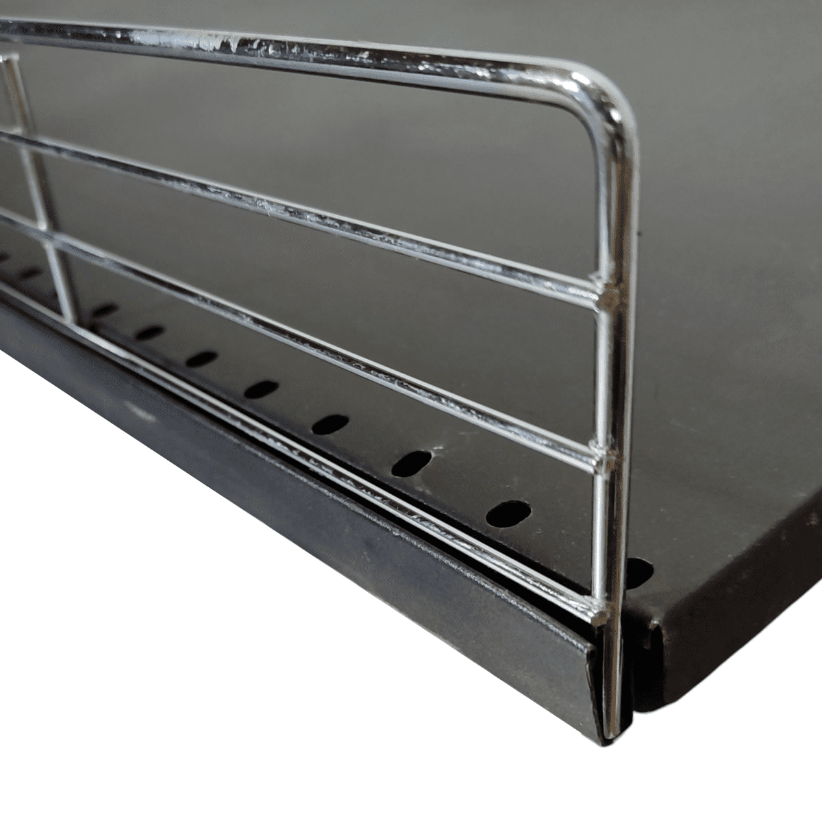 Ограничитель полки Мекрон 355x70 мм, 10 шт, хромированный