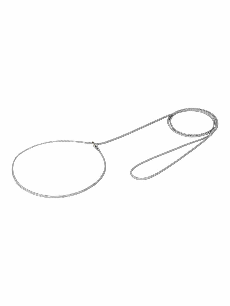 Поводок-удавка с кольцом для собак ZooOne, круглый, ширина 3 мм, длина 150 см (серебро), 74-2399