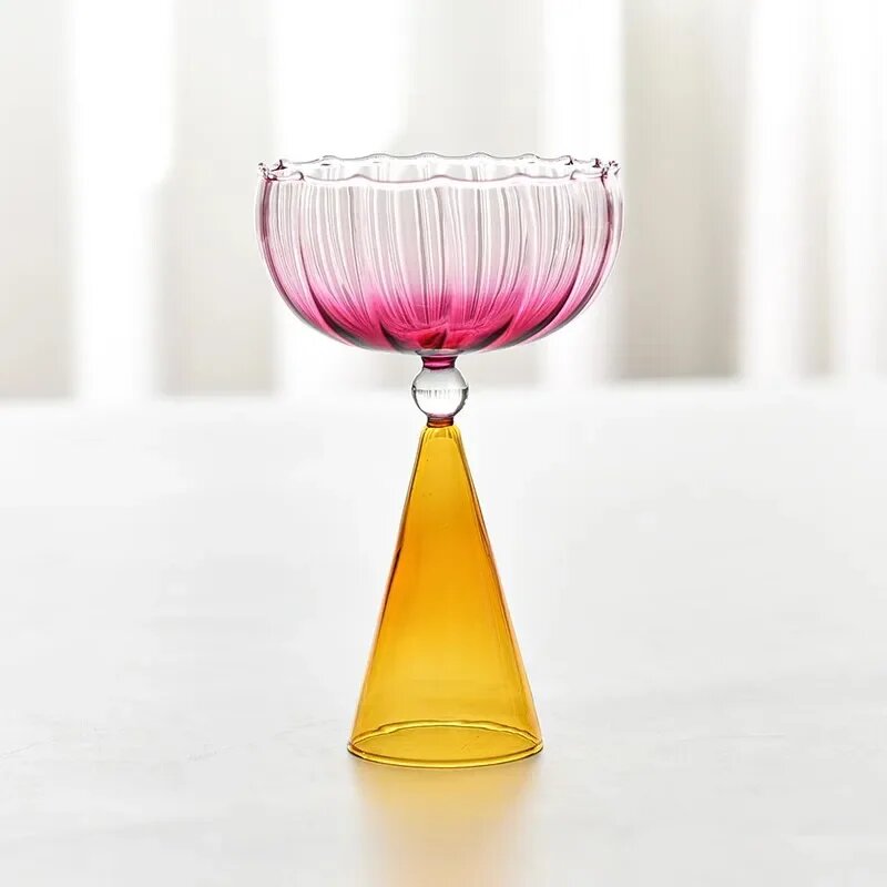 Бордовое коктейльное стекло из боросиликатного стекла, 301-400 мл, Розовый