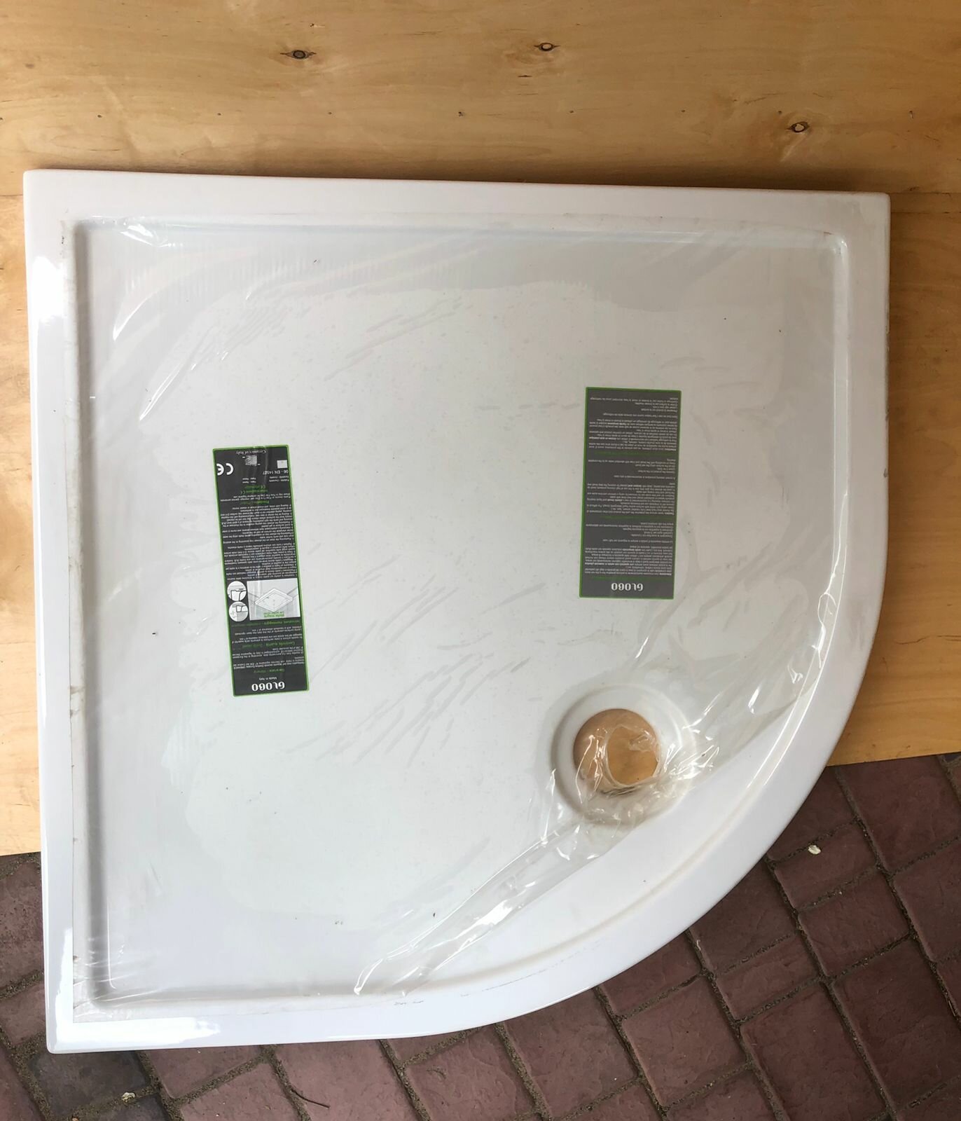 Поддон для душа керамический Globo Docciabella DBA90 угловой белый