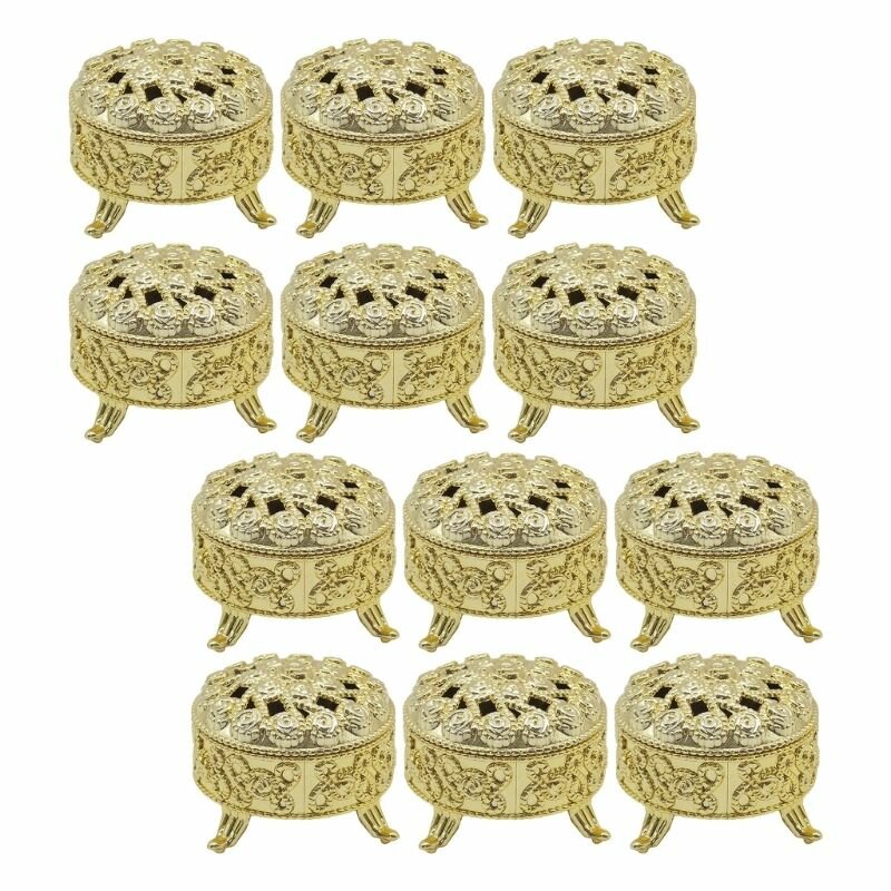 12 шт, шкатулка для хранения ювелирных изделий с гальваническим покрытием-золото