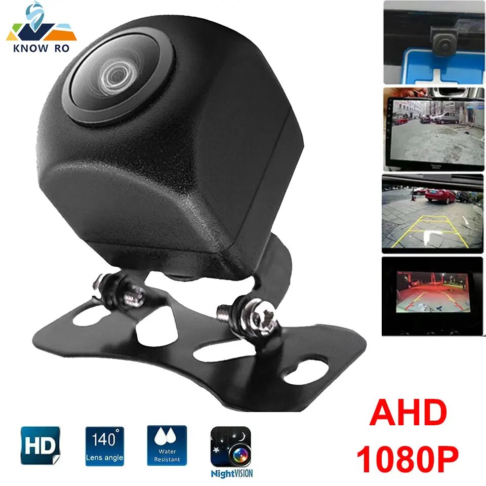 Автомобильная камера заднего вида, широкоугольная парковочная камера заднего вида, водонепроницаемый монитор заднего вида со звездами, функция ночного видения, HD Универсальный Velicle, задний вид, 12 В, AHD 1080P