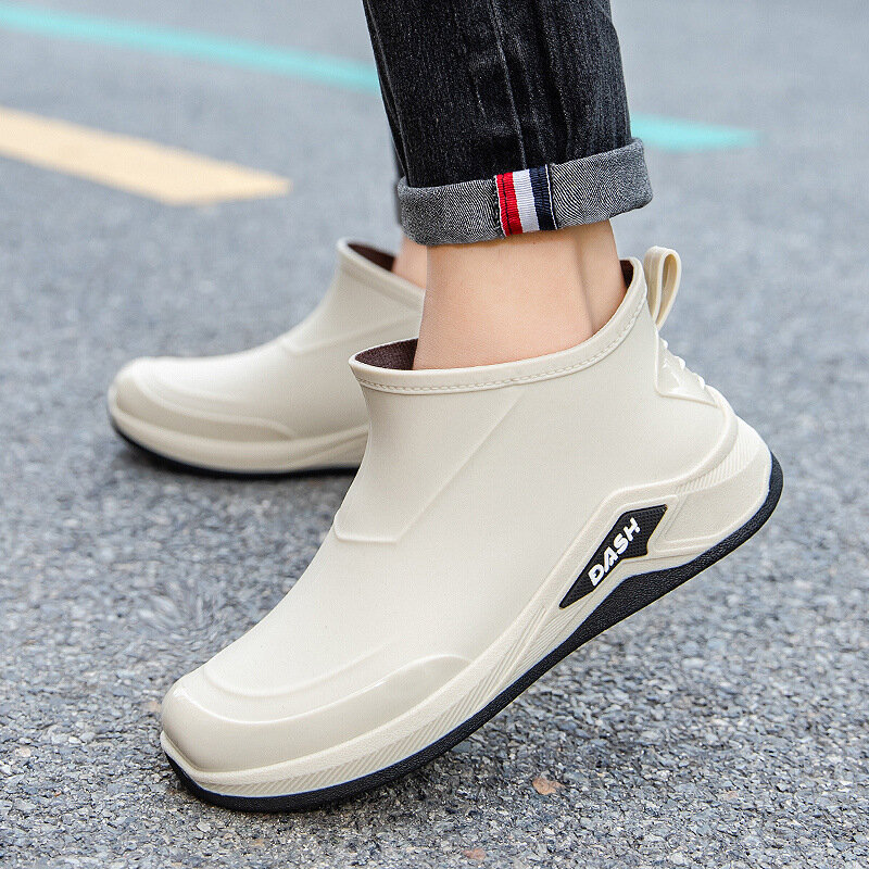Модные водонепроницаемые резиновые сапоги для работы и отдыха белое