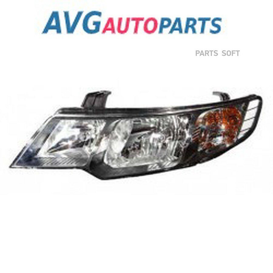 Фара механическая регулировка 09-12 левая AVG от официального дистрибьютора, AVG, артикул 32700133