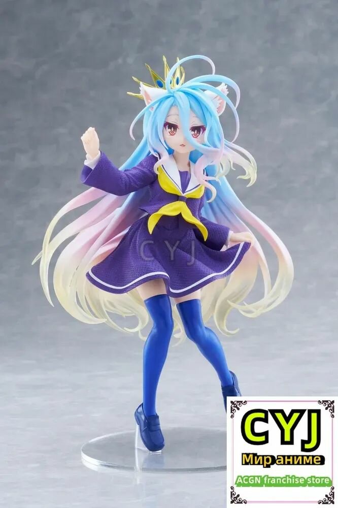 TAiTO аниме фигура/NO GAME NO LIFE shiro Cat-ear school uniform/CYJ