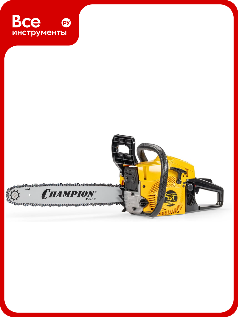 Бензопила Champion 251-18, для спиливания ветвей