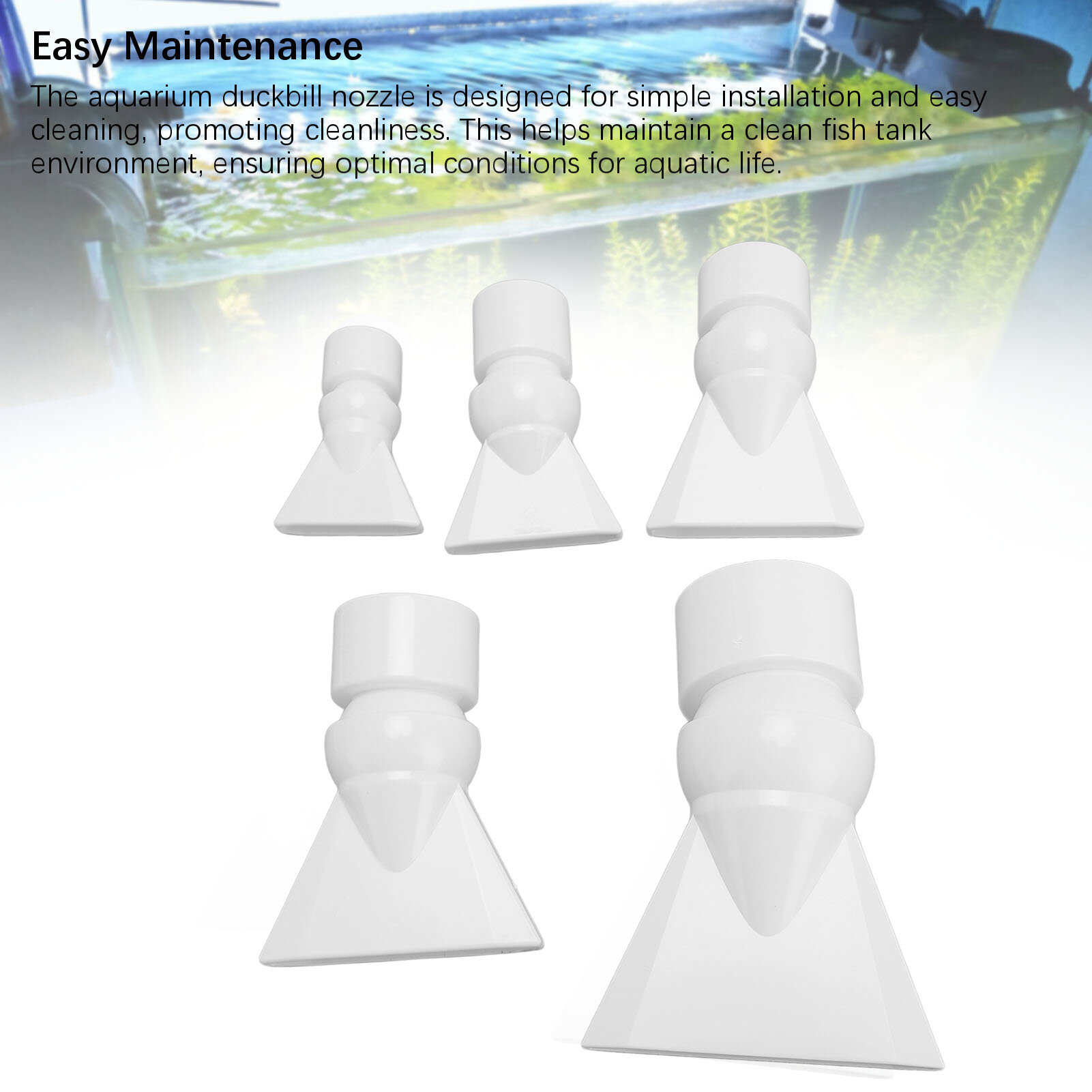 5 шт. набор насадок для аквариума «утконос», прочный пластик, предотвращает быстрый поток воды, выход для воды в аквариуме, плоская насадка «утка», сантехнический фитинг, белый цвет
