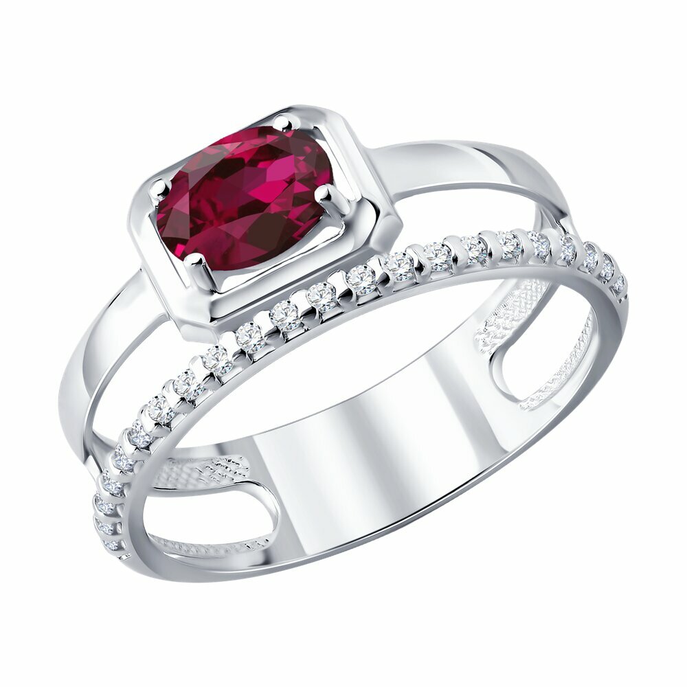 Кольцо, серебро, 925 проба, родирование