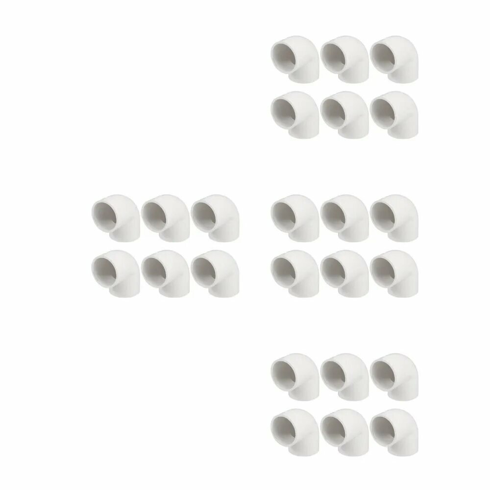 Набор из 24 бежевых пвх уголков 90 градусов с внутренним диаметром 40 мм для водопроводных систем